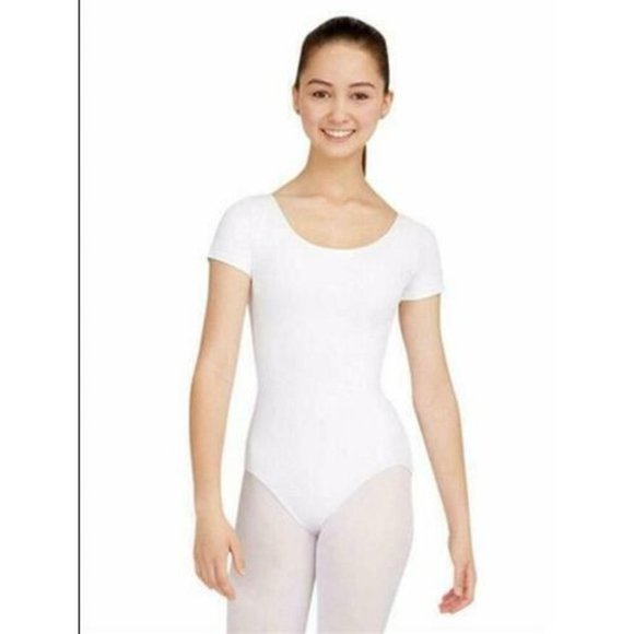 Capezio | Other | Capezio Womens Short Sleeve Leotard White M 76834 | Poshmark